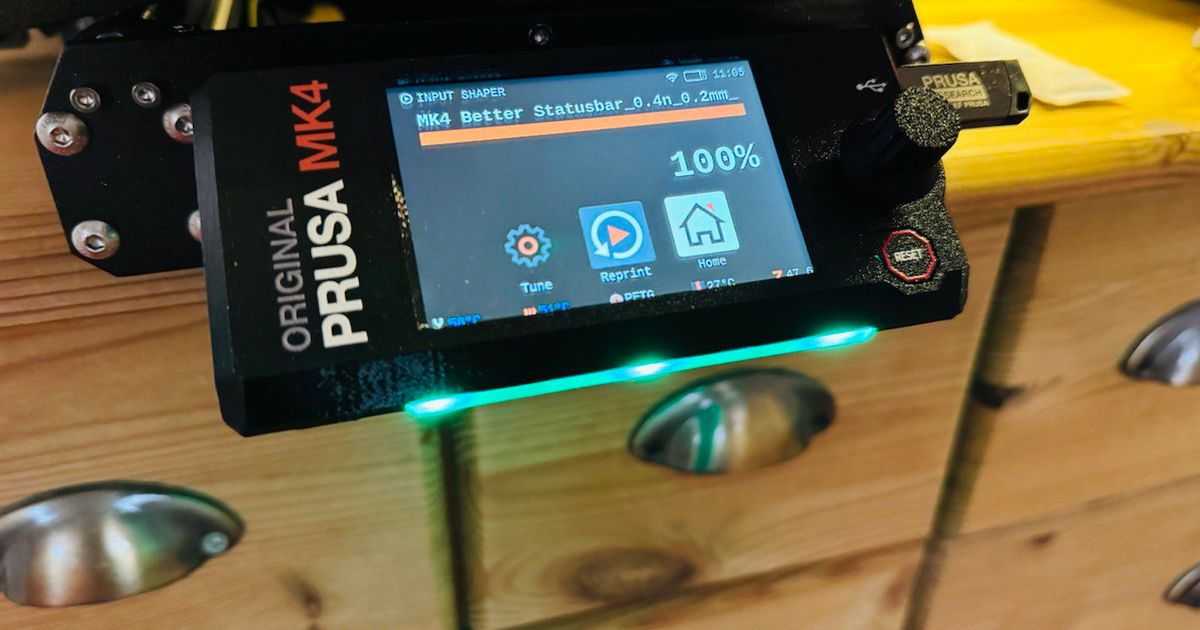 Prusa MK4 Better LED Status Bar por foorschtbar | Descargar modelo STL ...