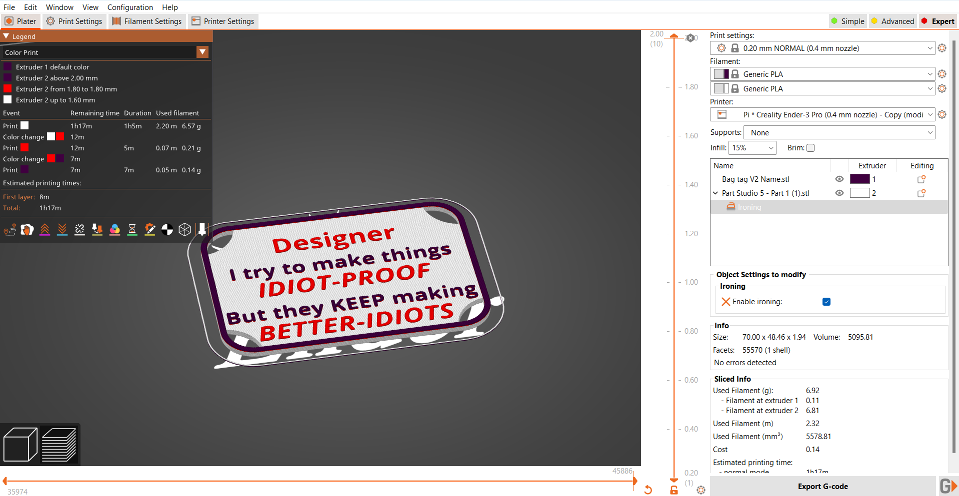 Epic bag tag! - Designer by Matthew Stevenson | Download free STL model | Printables.com