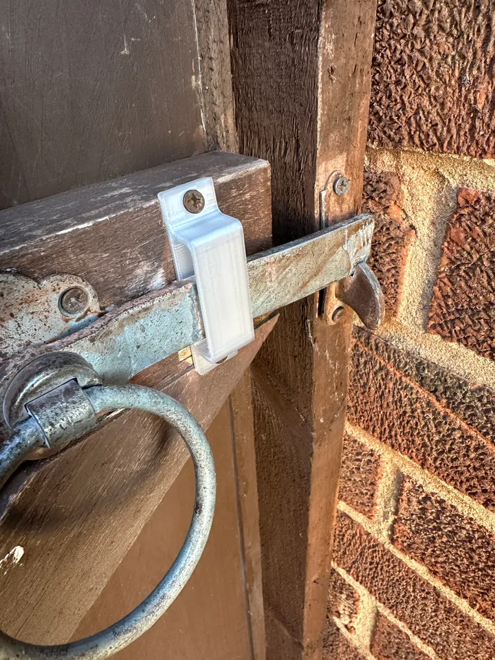 Gate Latch Guide. Parametric Step file included. Customise to your own ...