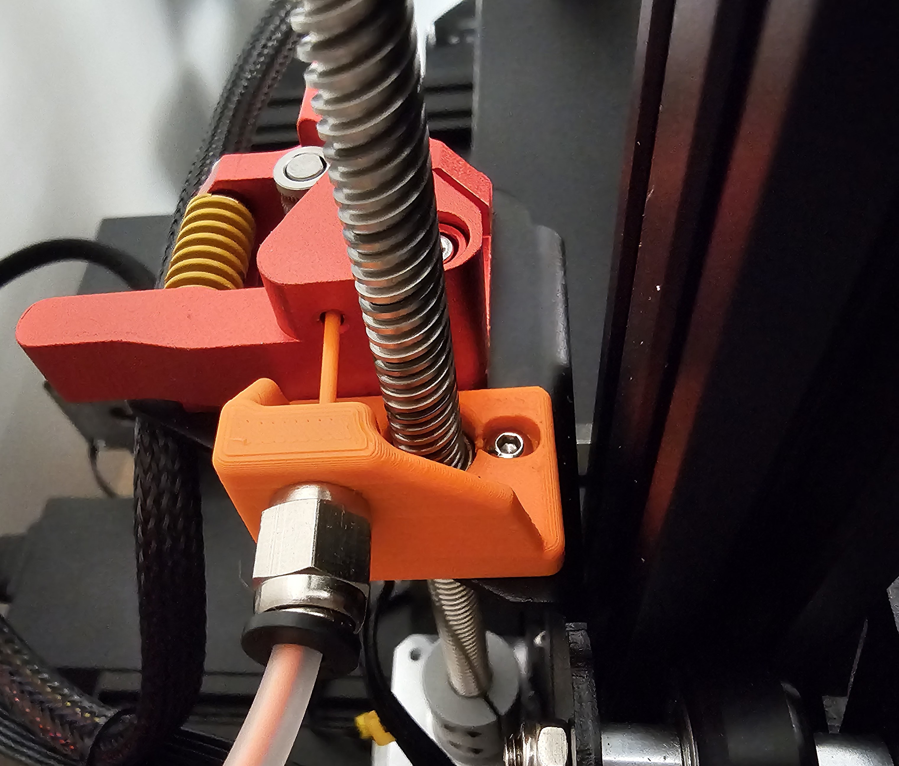 Filament guide for Ender 3 V2 and aluminum dual gear extruder by Oğuz ...