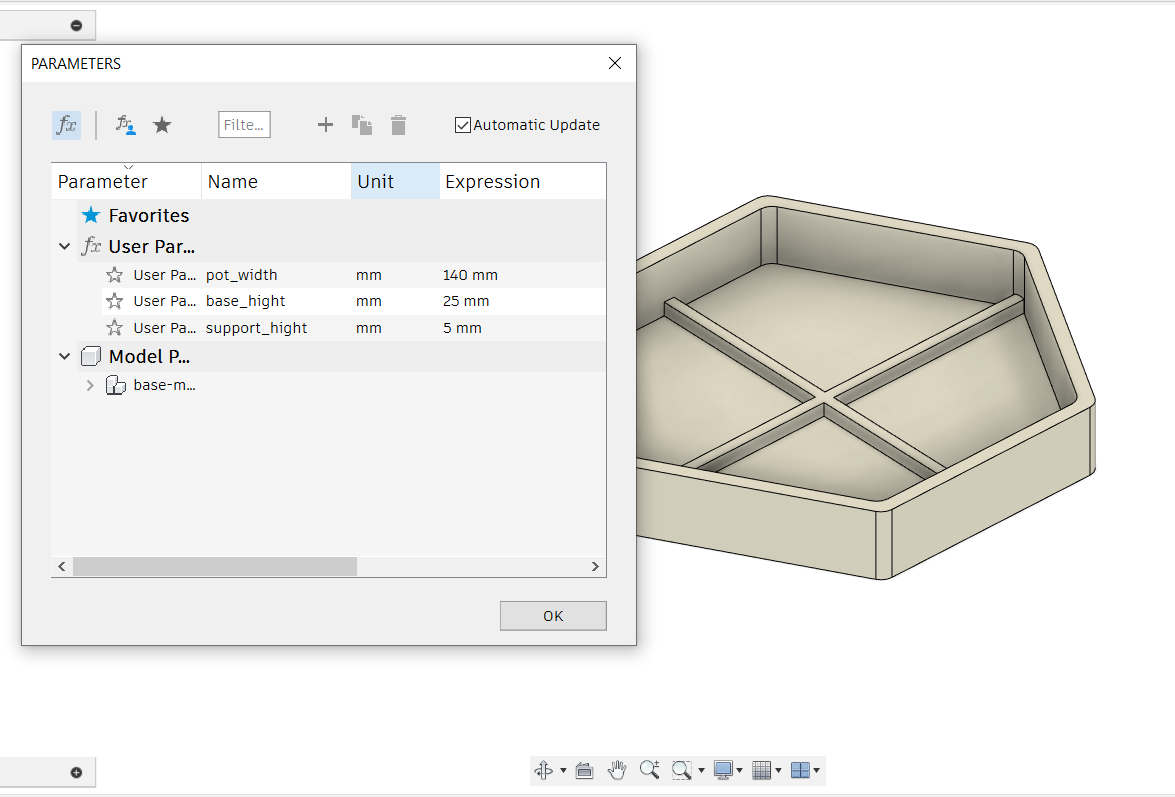 Hexagonal pot base (customizable) by plastic.bad | Download free STL ...