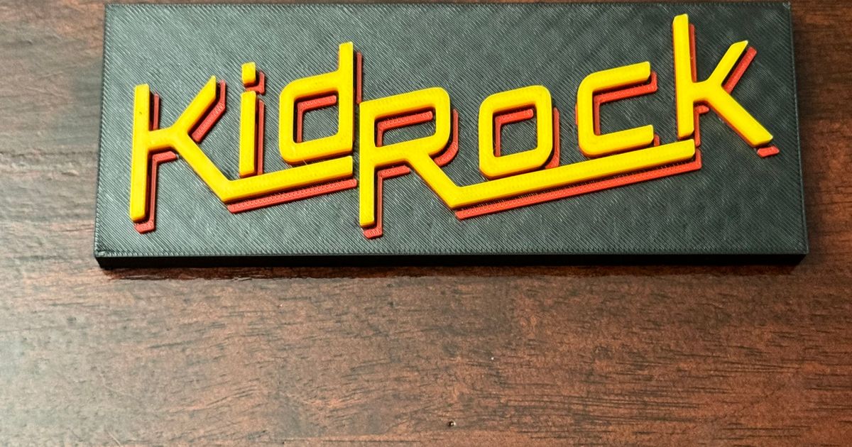 Kid Rock Band Sign by rsnider2 | Download free STL model | Printables.com