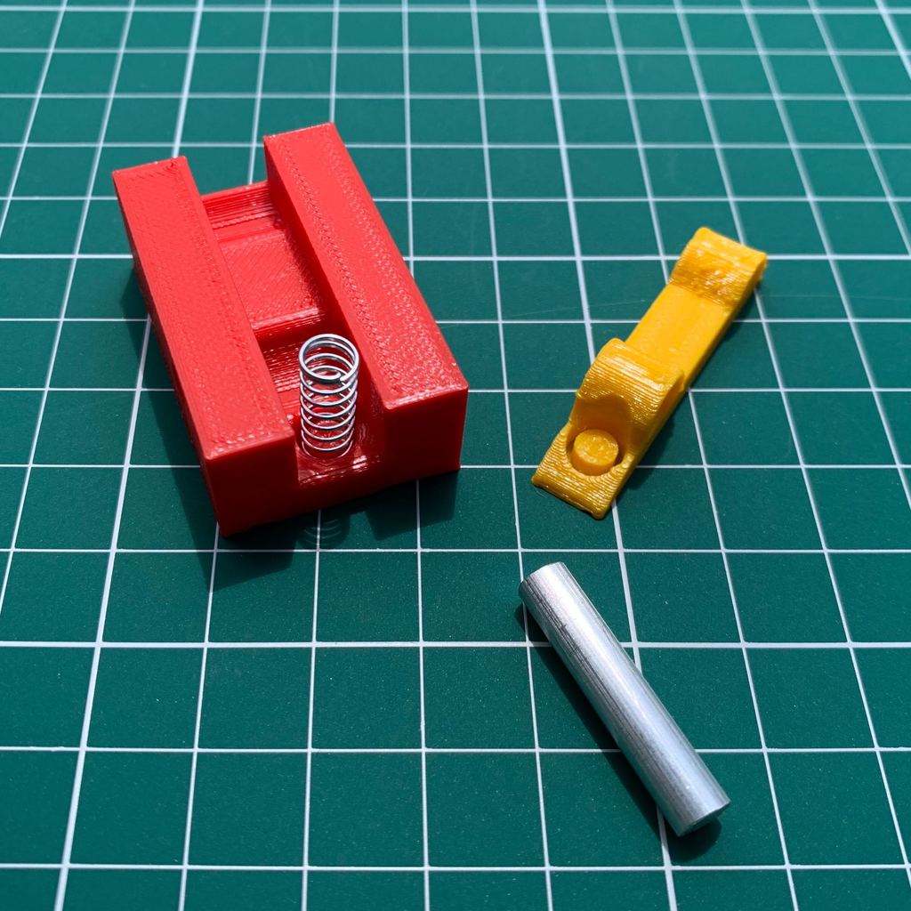 Spring-loaded hook for wall mount. by cmos | Download free STL model ...