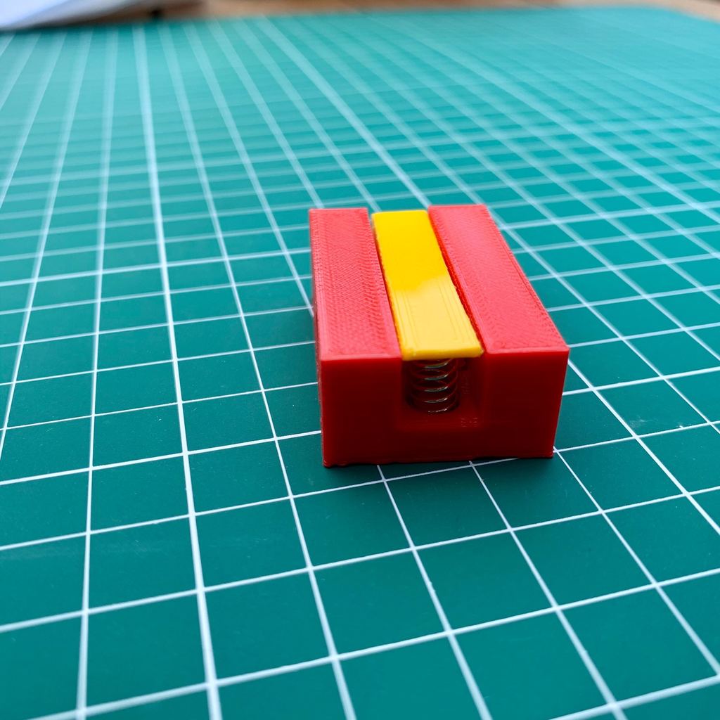 Spring-loaded hook for wall mount. by cmos | Download free STL model ...