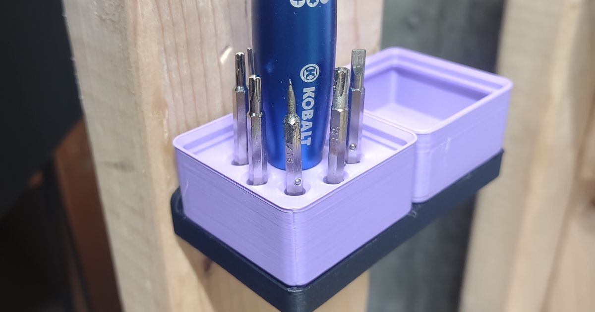 Gridfinity 1x1 holder for Kobalt Precision Screwdriver Set by One_Mega ...