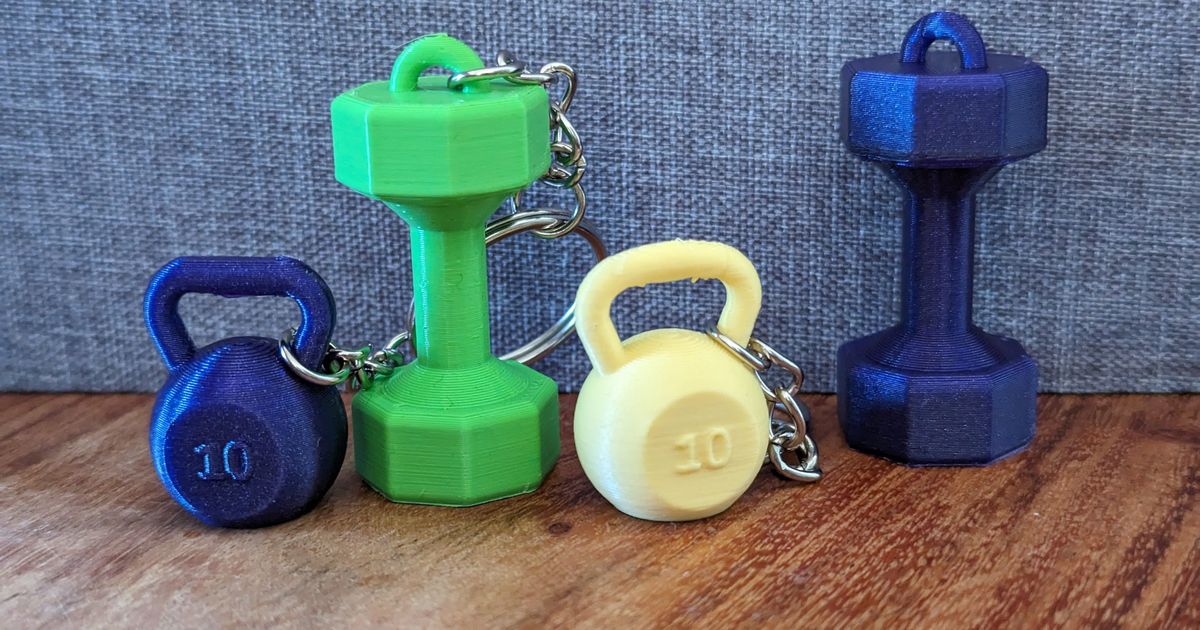 Dumbbell Keychain por Erika Heidi | Descargar modelo STL gratuito ...