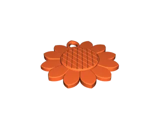 Sunflower Keychain by Zwono | Download free STL model | Printables.com