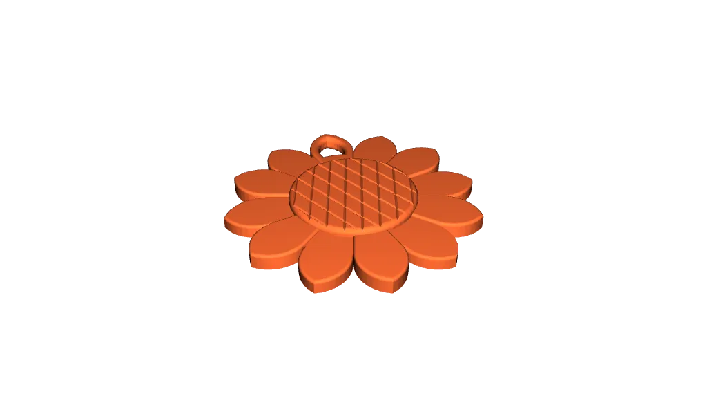 Sunflower Keychain by Zwono | Download free STL model | Printables.com