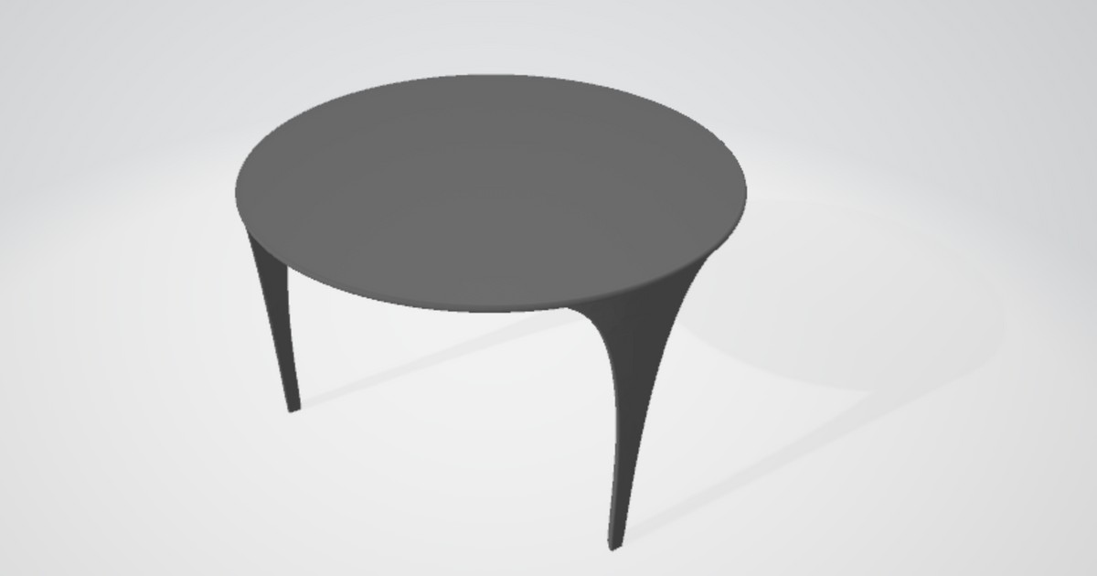 Elegant three-legged table by Oink | Download free STL model ...