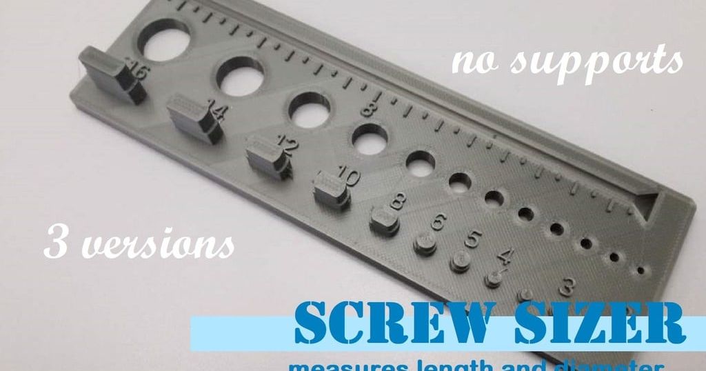 Screw Sizer - metric screws nuts bolts measure jig by Rocco Nicola ...