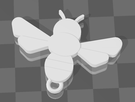 Bee Keychain by Zwono | Download free STL model | Printables.com