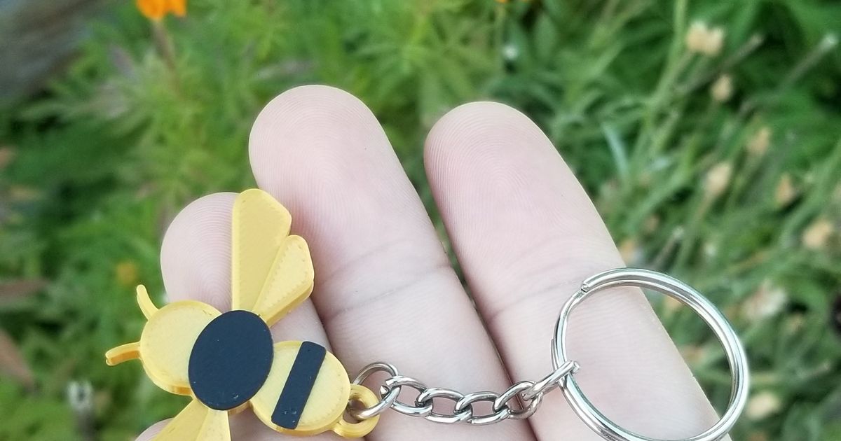 Bee Keychain by Zwono | Download free STL model | Printables.com