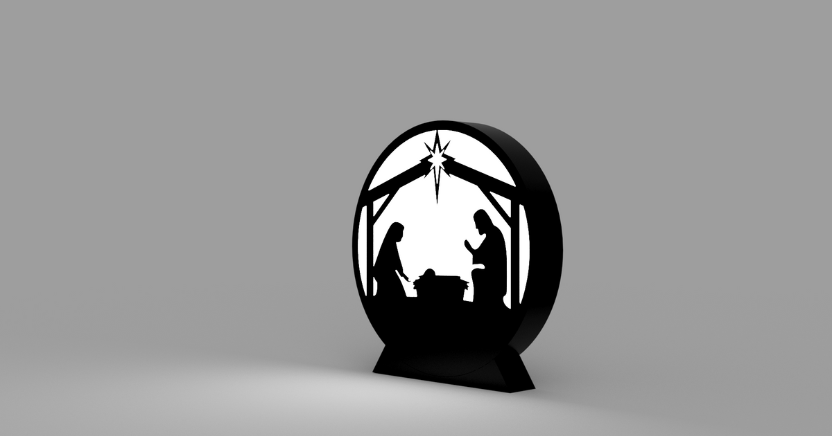 Nativity Scene Light Box by ThreeDimensions | Download free STL model ...