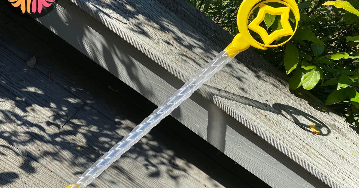 Spinning Star-Moon Staff by lytta | Download free STL model ...