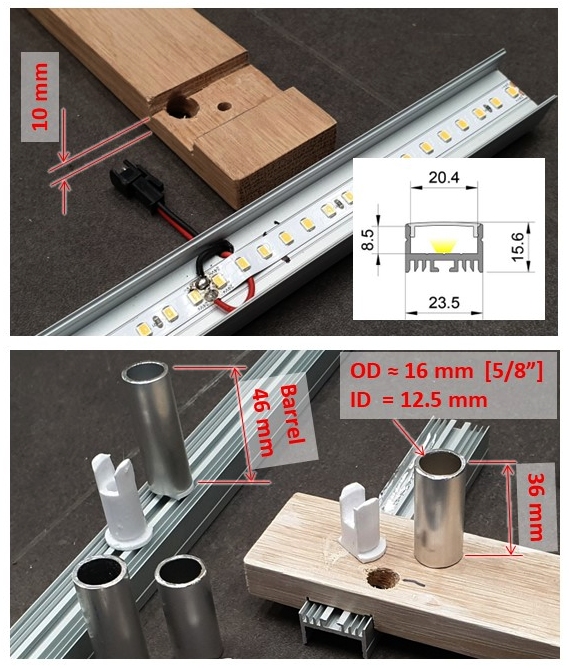 LED Channel Standoffs for bespoke striplighting installations by ...
