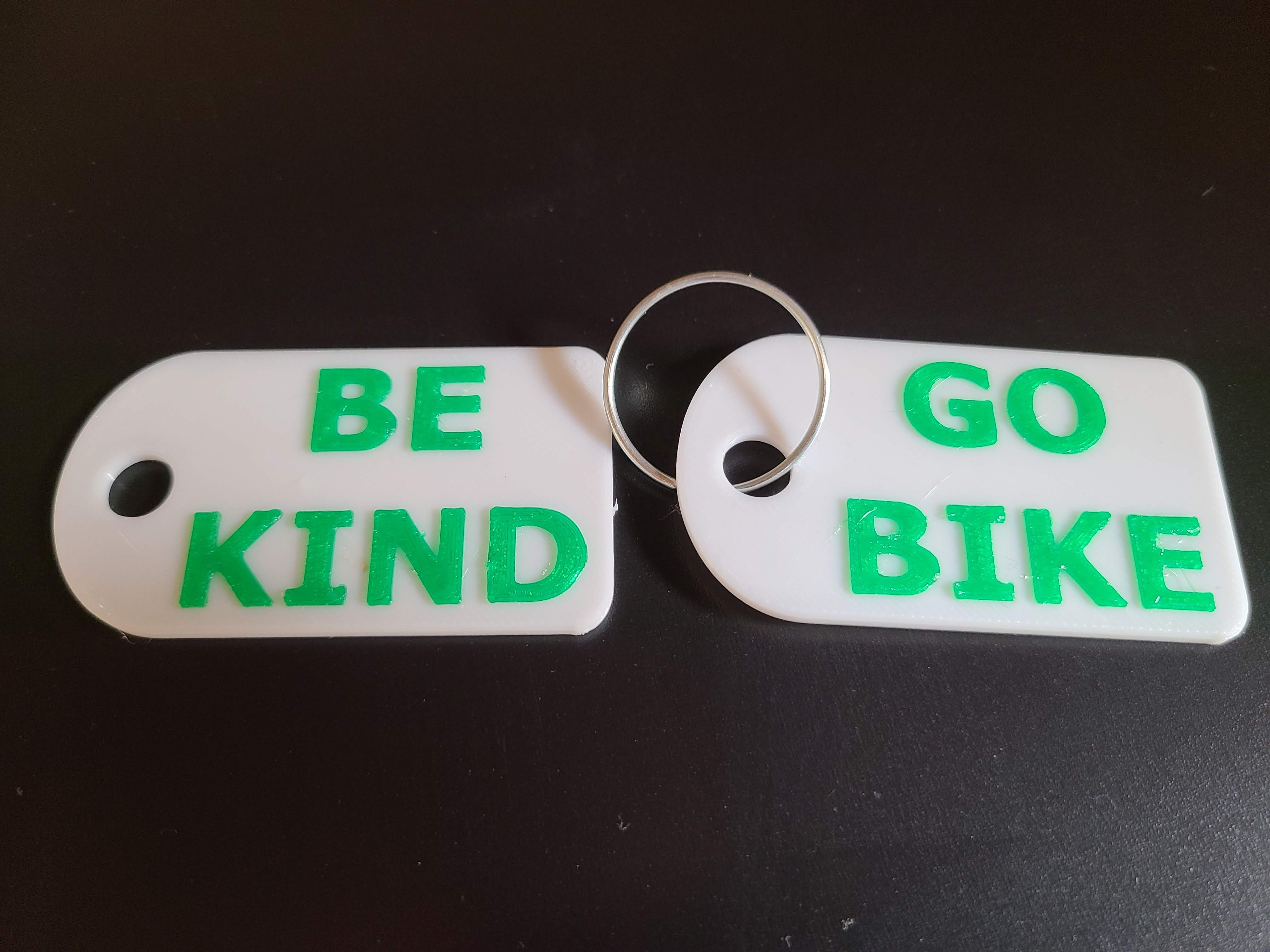 Key tag message to BE KIND (or YOUR TEXT) by uping1 | Download free STL ...