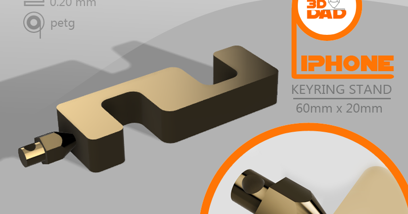 Cellphone Stand Keyring by 3D DAD | Download free STL model ...