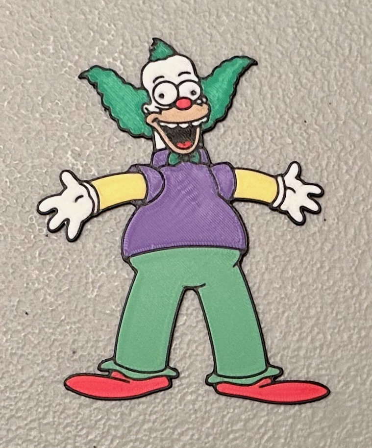 Multicolor Krusty the Clown Magnet by wotfan69 | Download free STL ...