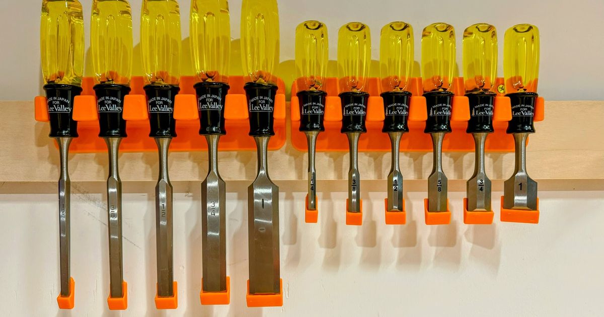 Chisel Wall Holders (5x and 6x) by Siming | Download free STL model ...