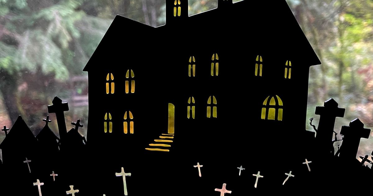 Graveyard House Window Silhouette by blueMage | Download free STL model ...