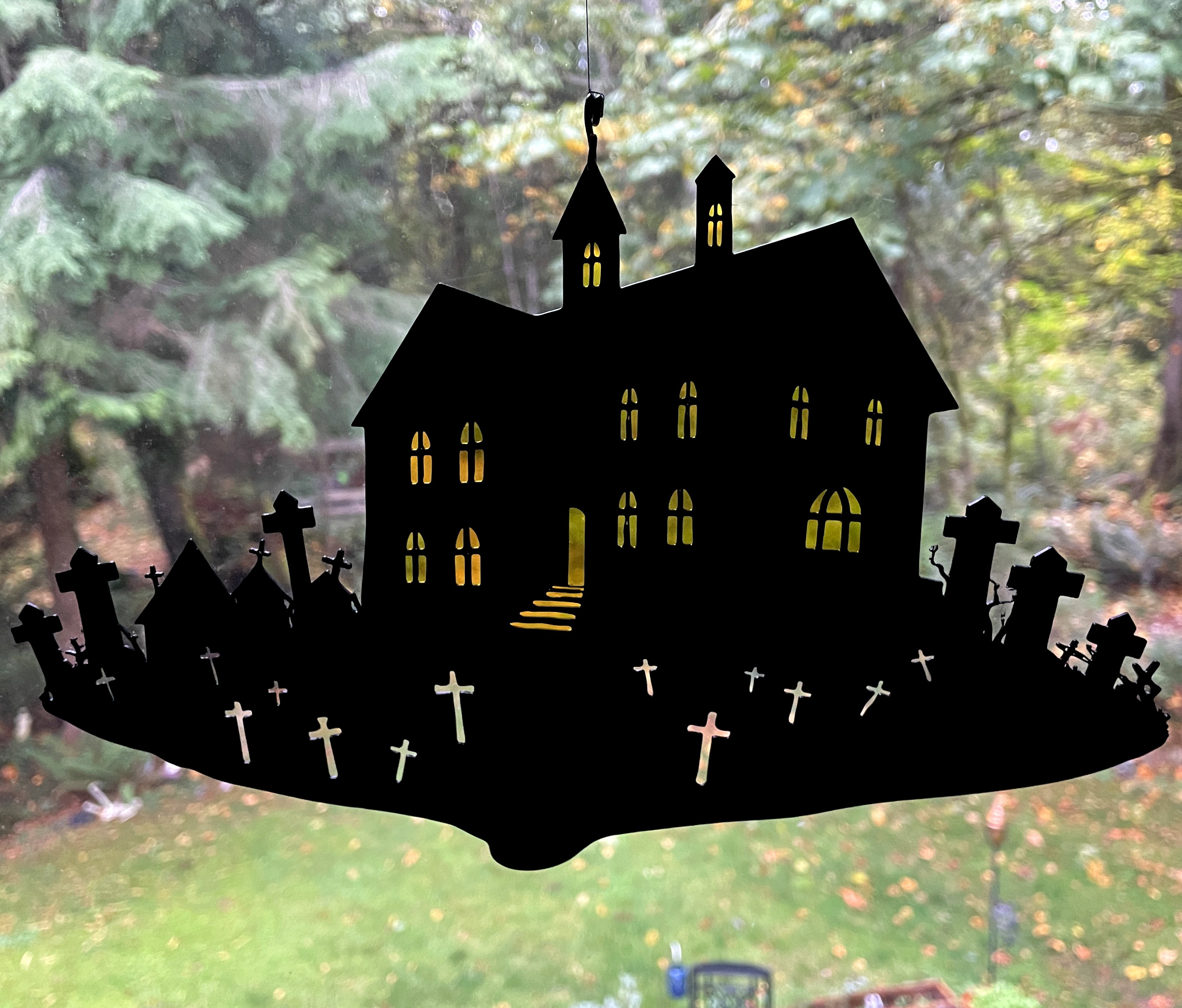 Graveyard House Window Silhouette by blueMage | Download free STL model ...