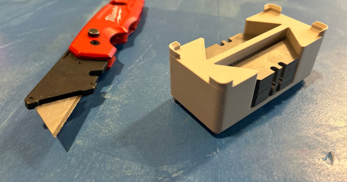 Utility Blade Storage Module Gridfinity [v2] by ;) | Download free STL ...