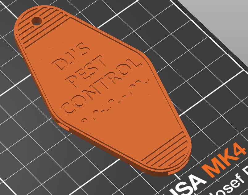 Retro Hotel Key Fob with Whistle by BitSmith | Download free STL model ...