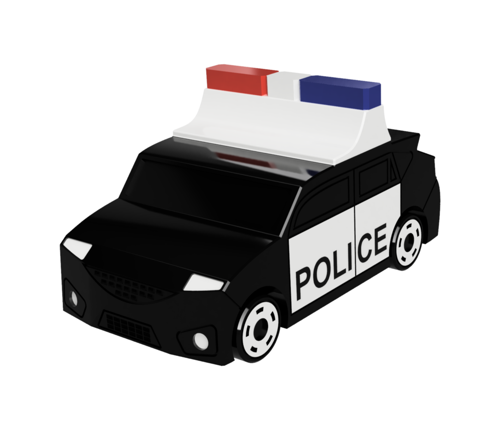 Print in Place Police Car by Rittai 3D Design | Download free STL model ...