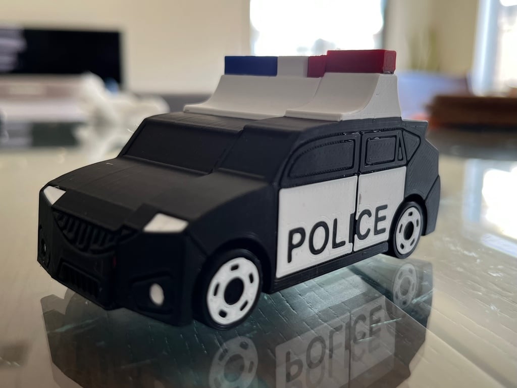 Print in Place Police Car by Rittai 3D Design | Download free STL model ...