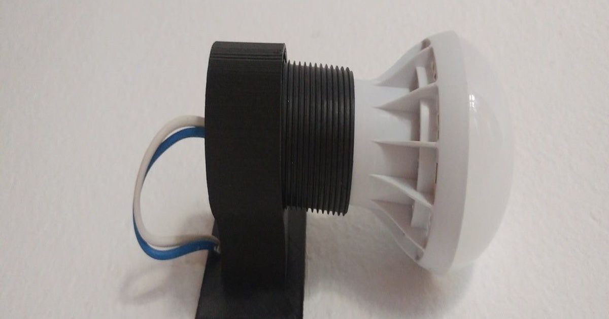 Support for light bulbs (E27) by MARCH3D | Download free STL model ...