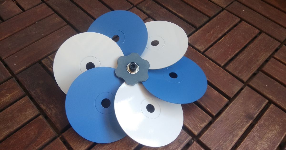 6 CD Blades PinWheel Hub. por Oshik | Descargar modelo STL gratuito | Printables.com