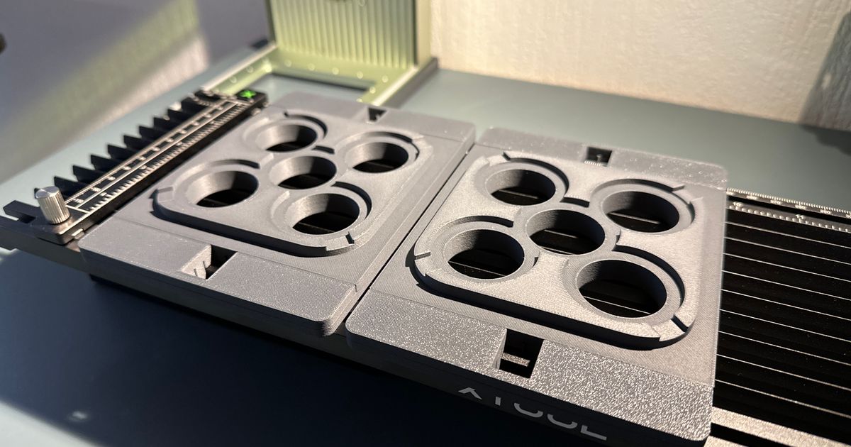 XTool F1 - Slide Extension Jig - 4 x 40mm Round (3MF and PDF) by ...