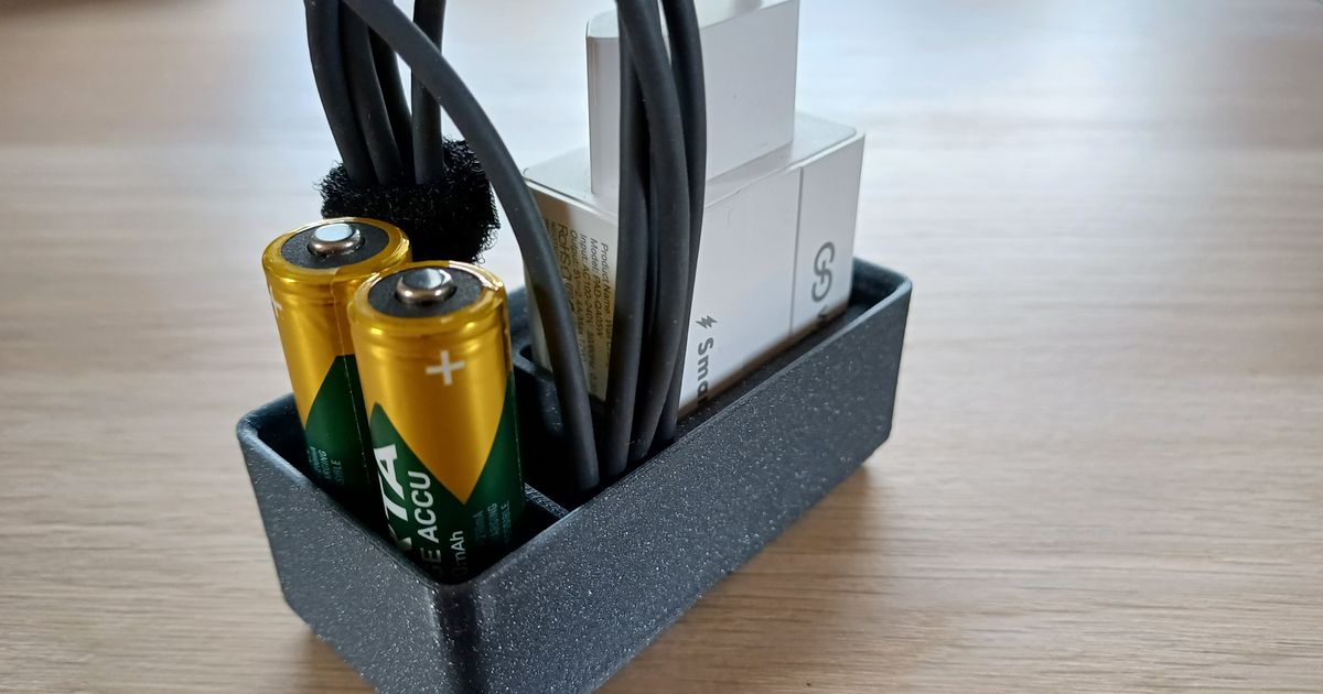 Gridfinity 1x2x4 for charger and cables by SPC | Download free STL ...