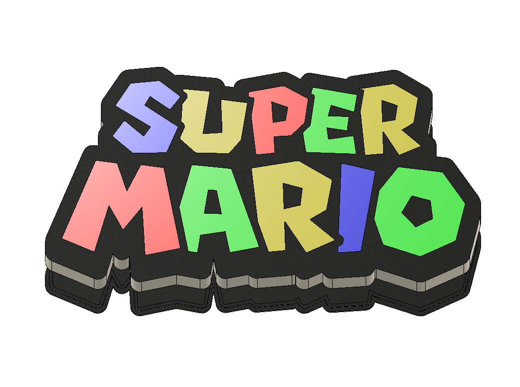 Super Mario Logo Lightbox LED Lamp by braga3dprint | Printables Store