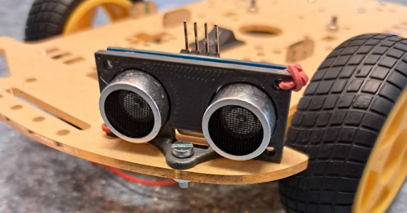 HC-SR04 distance sensor mount for Joy-It robot car by LC-3D | Download ...