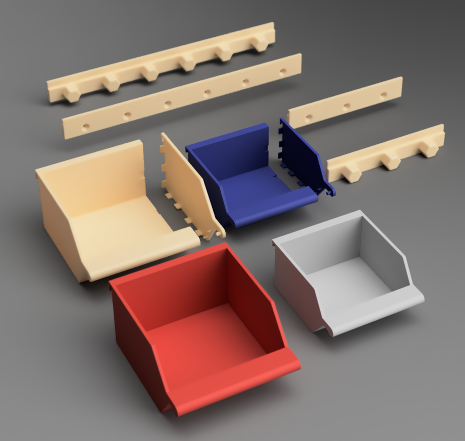 Hanging Storage Bins by Warlogh | Download free STL model | Printables.com