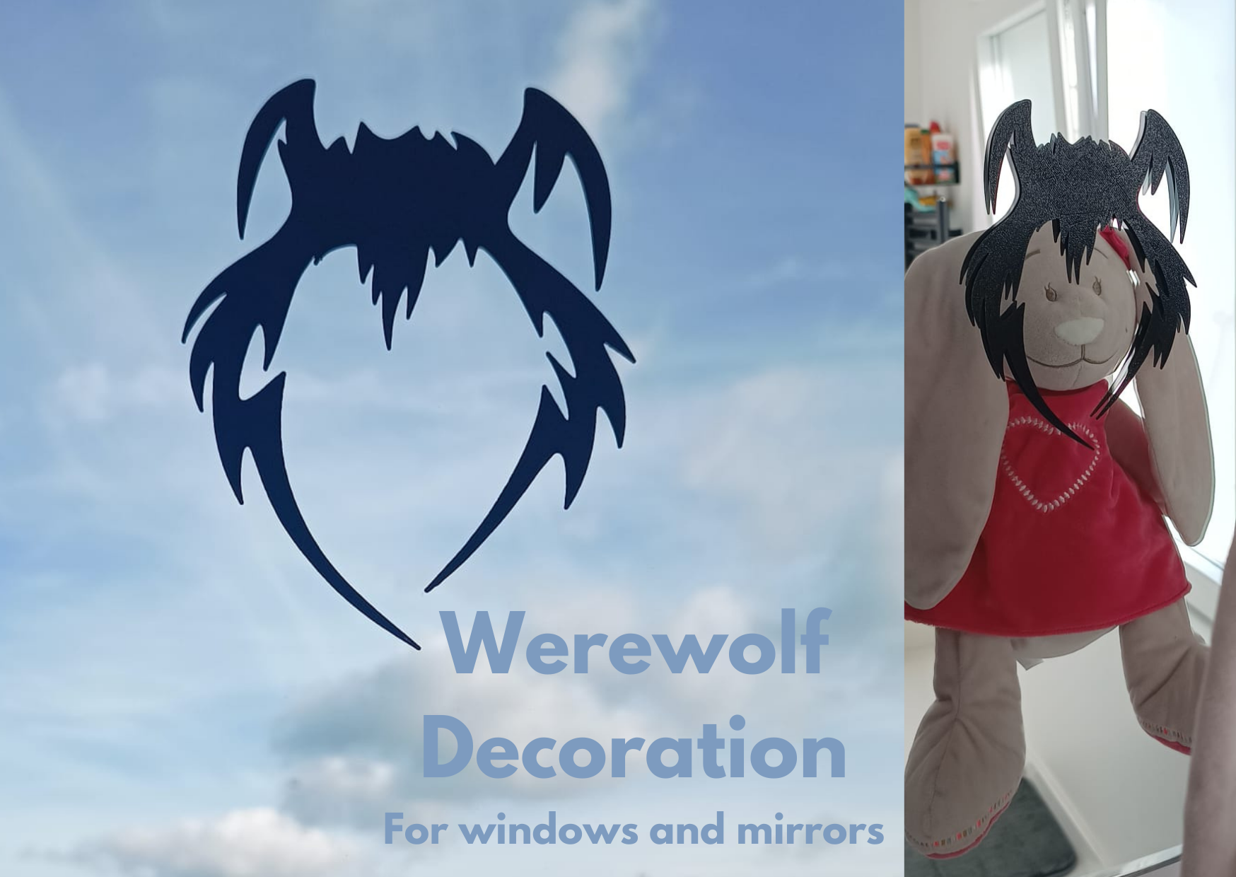 Werewolf Decoration for Windows & Mirrors by Gym Nut Design | Download ...