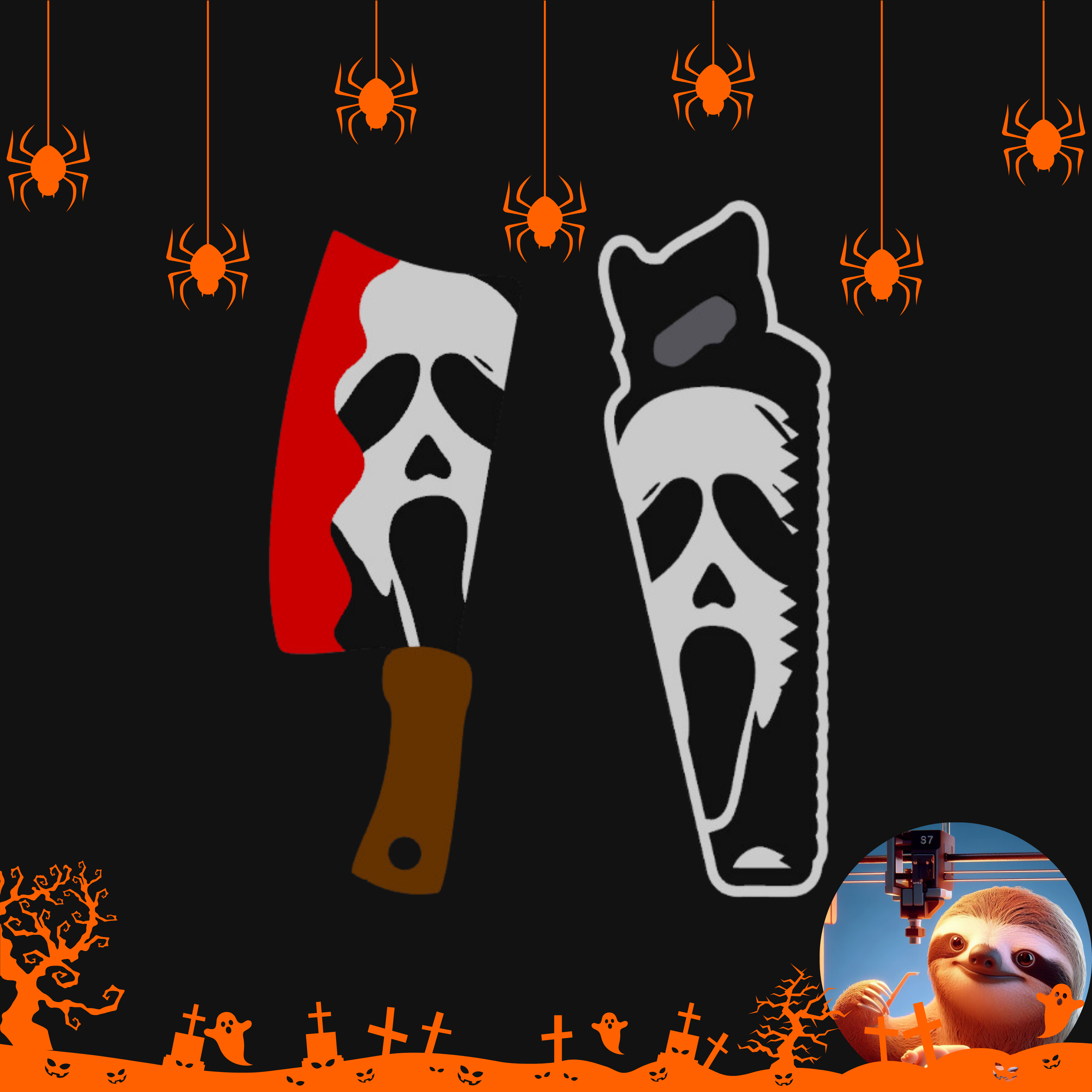 Halloween Keychain - SCARY by Sloth97 | Download free STL model ...