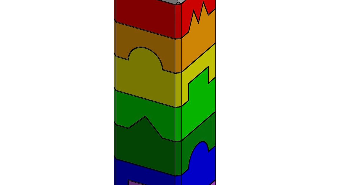Stacking tower for toddlers by Bas | Download free STL model ...