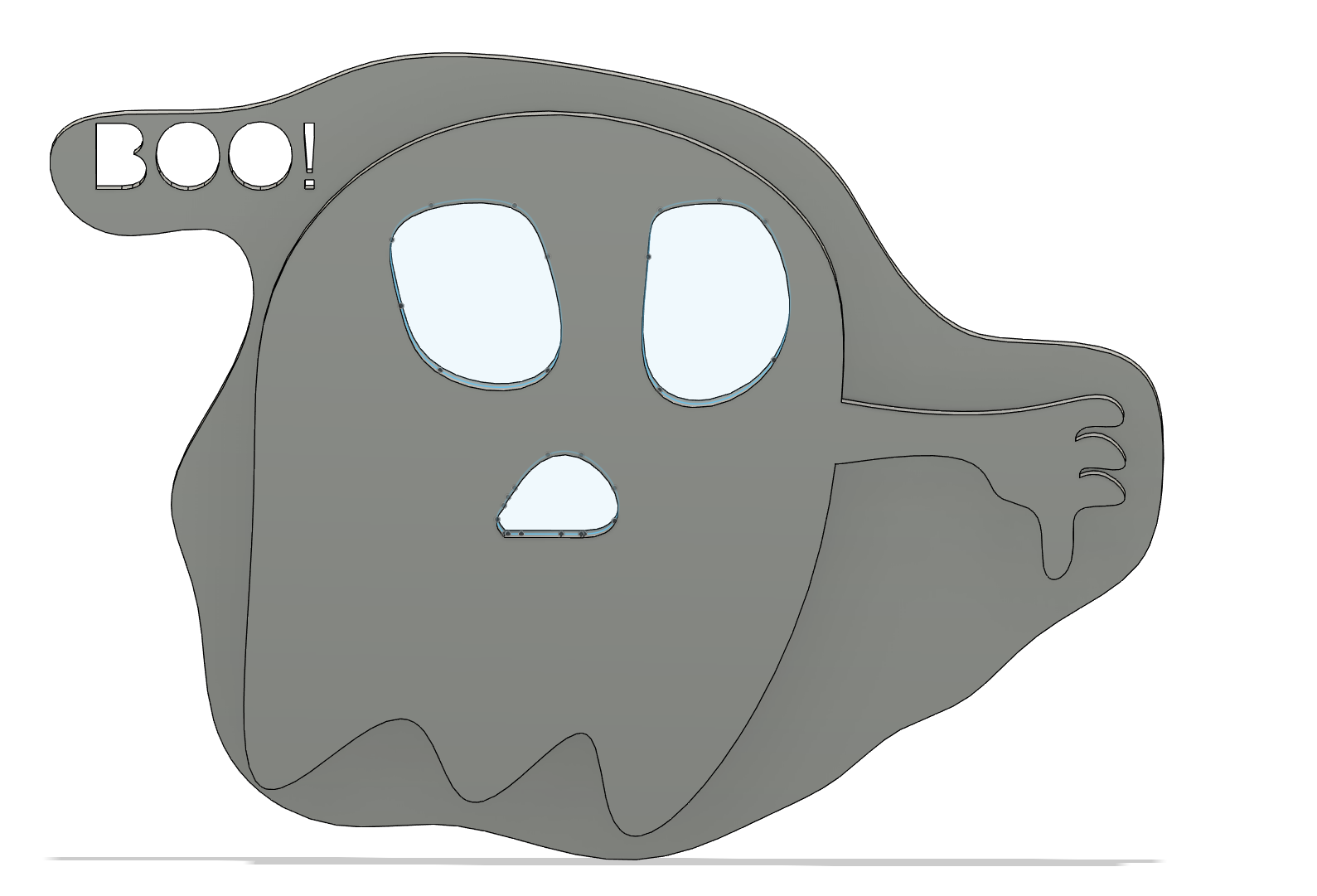 BOO ghost by zaboss57 | Download free STL model | Printables.com