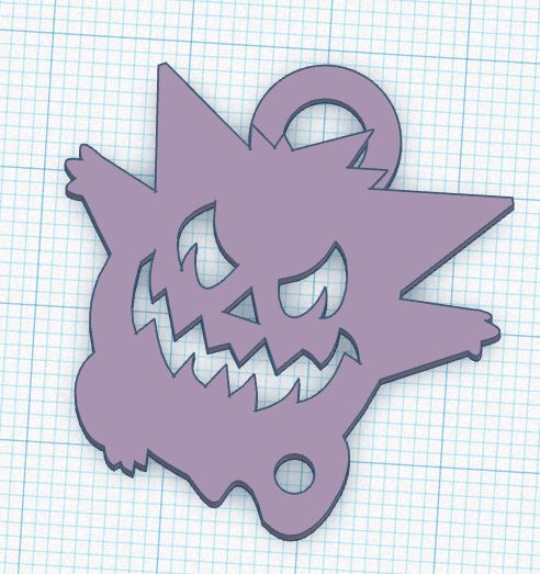 Gengar Halloween - Keychain - easy to print - gift for halloween by ...