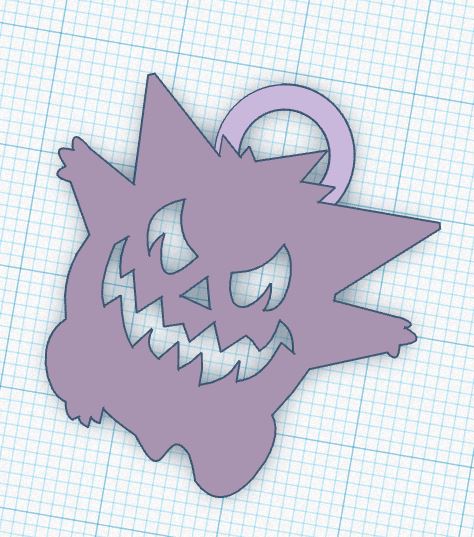 Gengar Halloween - Keychain - easy to print - gift for halloween by ...