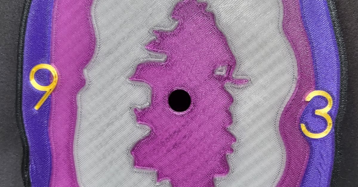 Geode slice clock 1 - multicolor by 3D Gene Designs | Download free STL ...