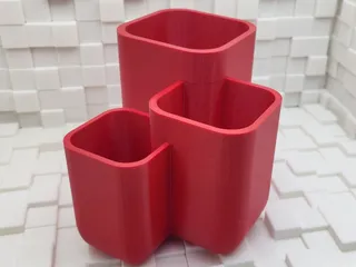 Overlapping Pen Cup by Triple G Workshop | Download free STL model ...