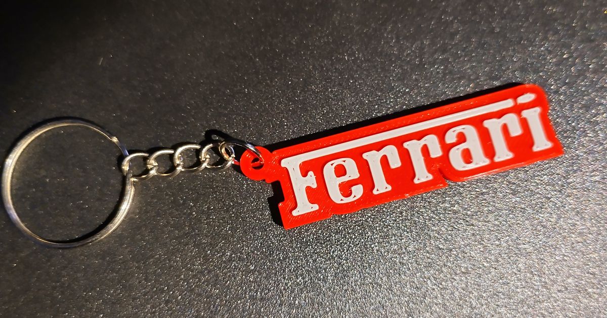 Ferrari keychain by AcEjbc | Download free STL model | Printables.com