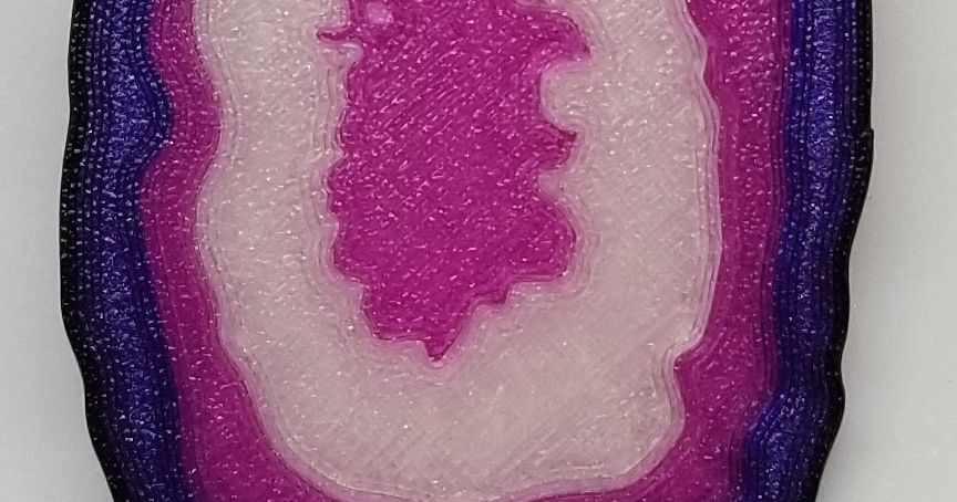 Geode slice ornament 1 - multicolor by 3D Gene Designs | Download free ...