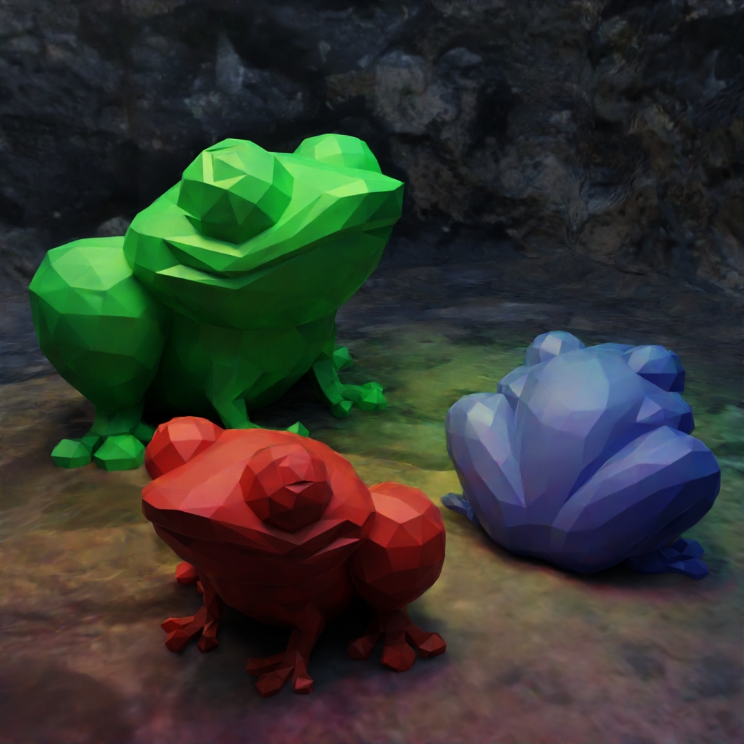 Ribbits the Simple Cute Low Poly Frog by Maker81 | Download free STL ...