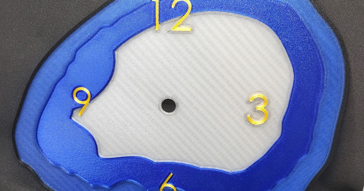 Geode slice clock 4 - multicolor by 3D Gene Designs | Download free STL ...