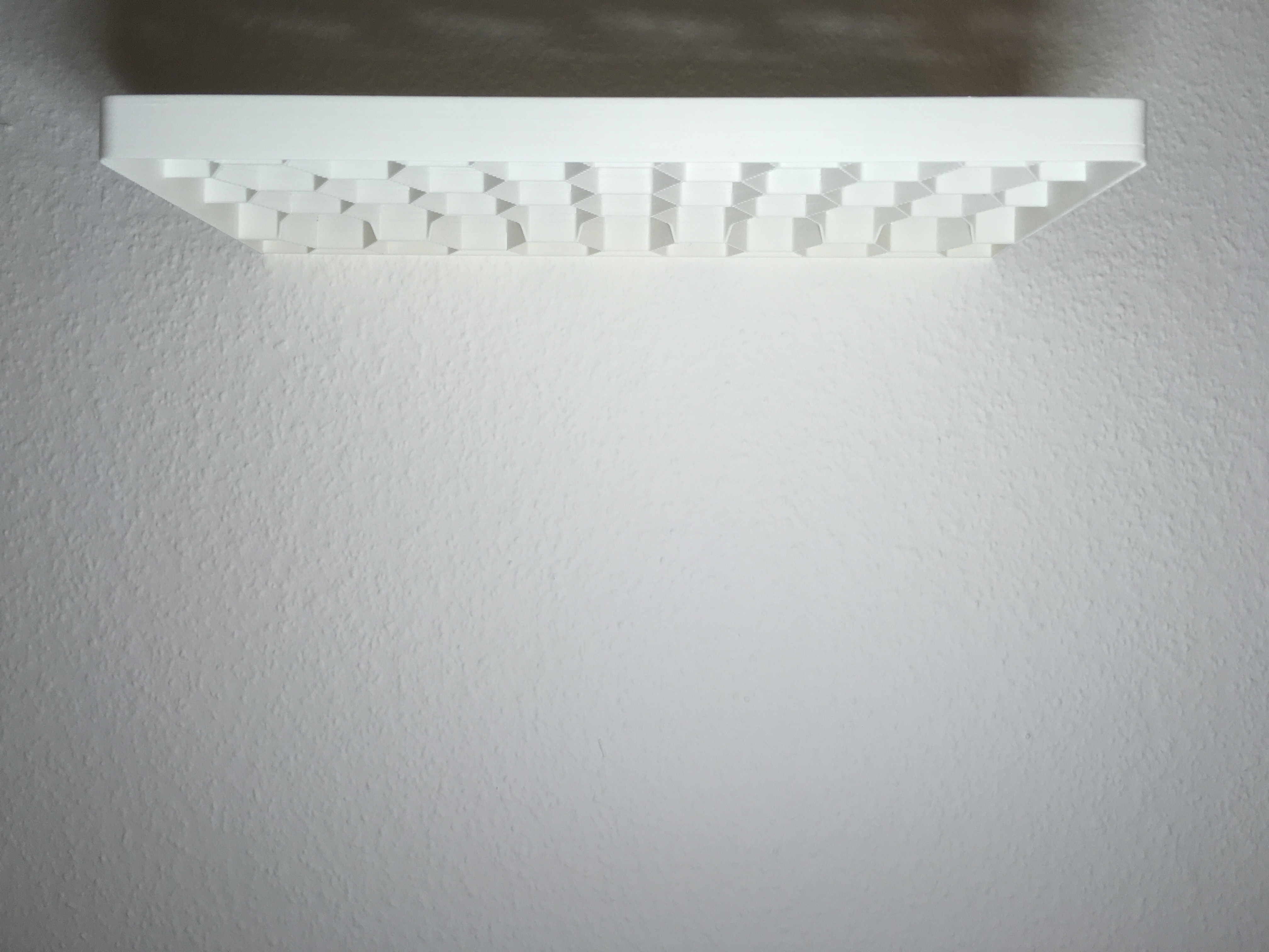 Hexagon shelf with recess for a first aid kit / Regalbord mit ...