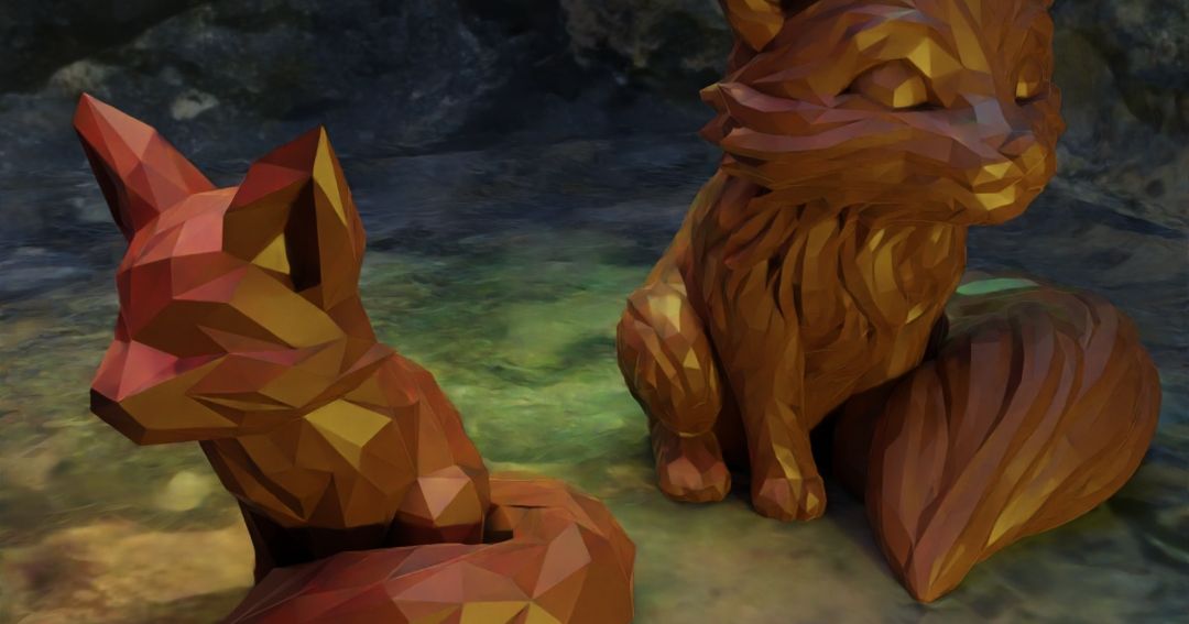 Cute Low Poly Fox by Maker81 | Download free STL model | Printables.com